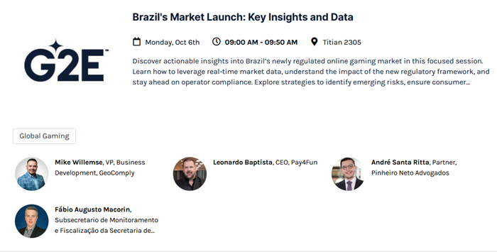 Brasil destaque na abertura das conferências da G2E 2025 - BNLData