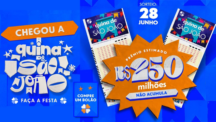 Caixa abre apostas para Quina de São João com prêmio recorde de R$ 250 ...
