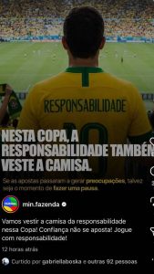 Fazenda retira "jogue com responsabilidade" de post sobre bets no ...